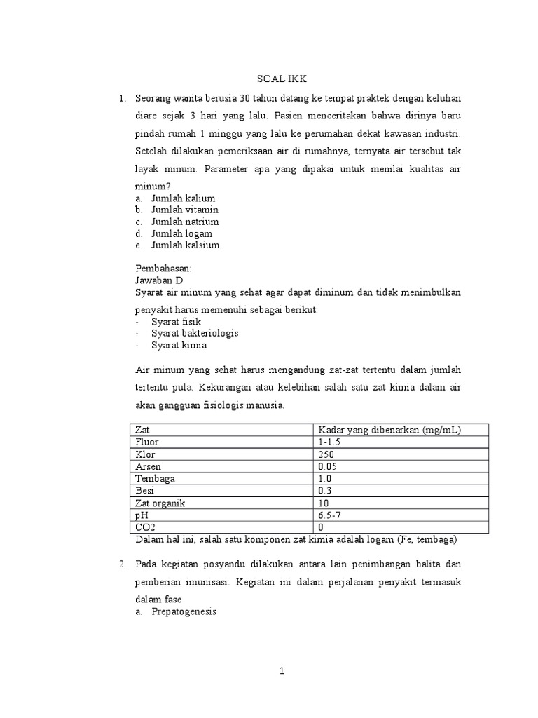 Soal Ikk | PDF | Pengembangan Diri