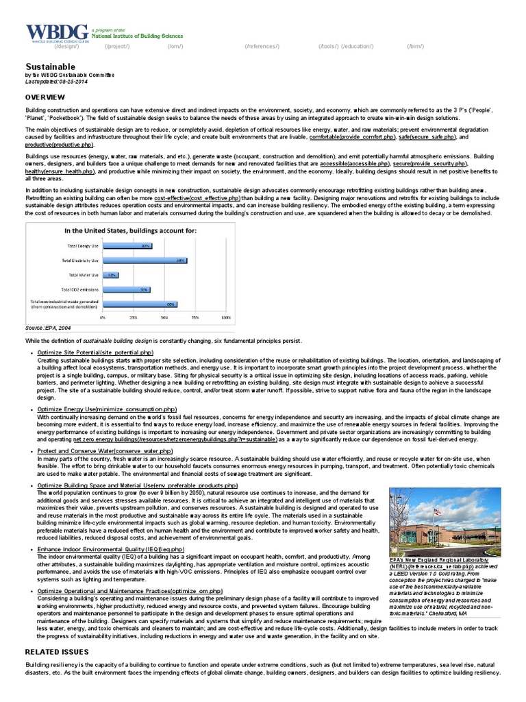 Sustainable - Whole Building Design Guide | PDF | Green Building ...