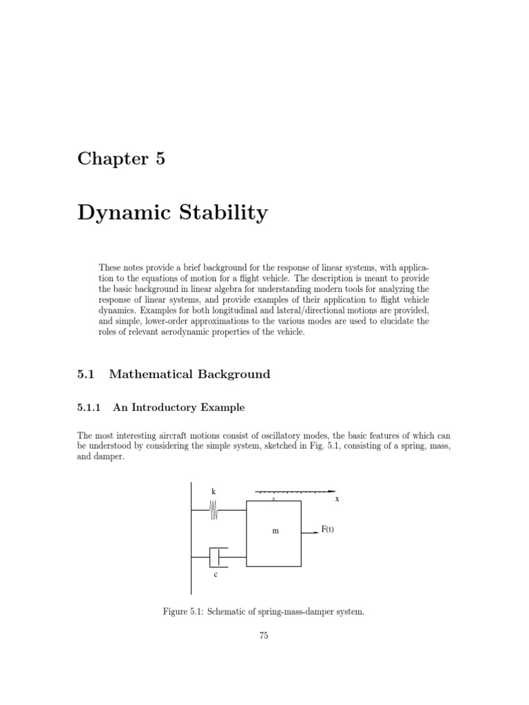 Aircraft Dynamic Stability Analysis | PDF
