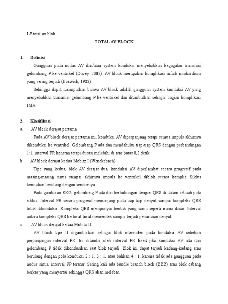 Laporan Pendahuluan TAVB Jantung | PDF