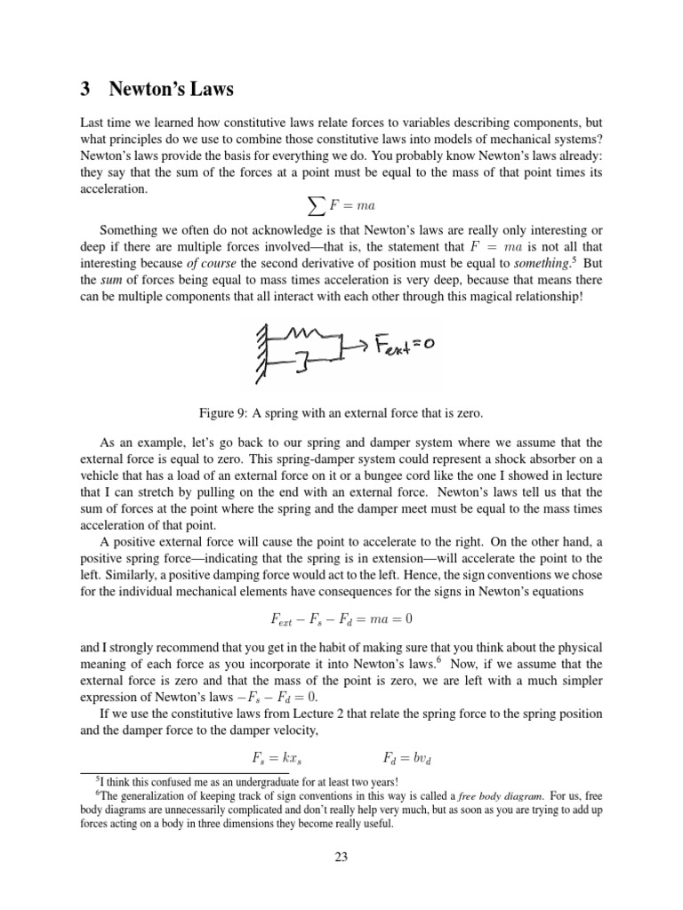3 Newton's Laws | PDF | Ordinary Differential Equation | Force