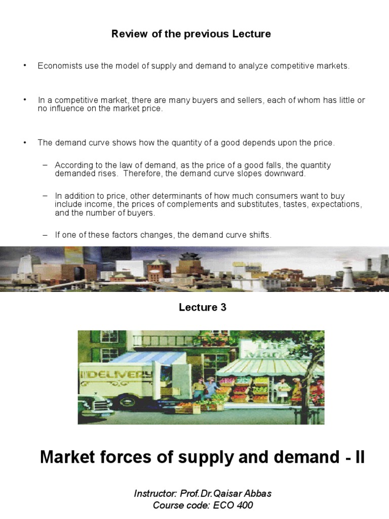 Review of The Previous Lecture | PDF | Supply And Demand | Supply ...