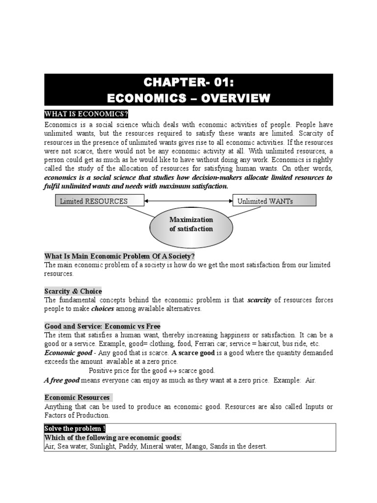 Eco 101 Lecture 1-3 Introduction | PDF | Economics | Microeconomics