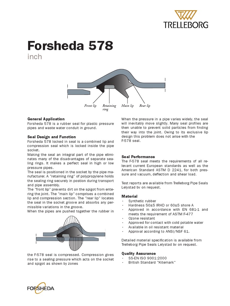Junta Forsheda 578 | PDF | Tap (Valve) | Pipe (Fluid Conveyance)