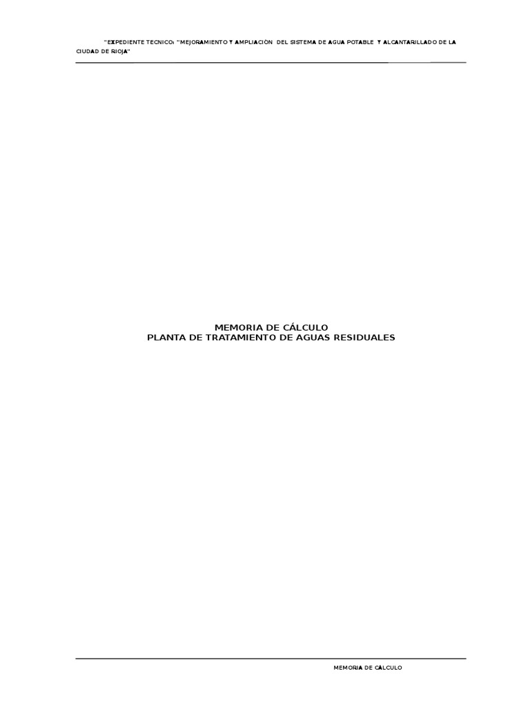 Memoria Calculo PTAR | PDF | Aguas residuales | Gasolinera Memoria Calculo PTAR | PDF | Aguas residuales | Gasolinera
