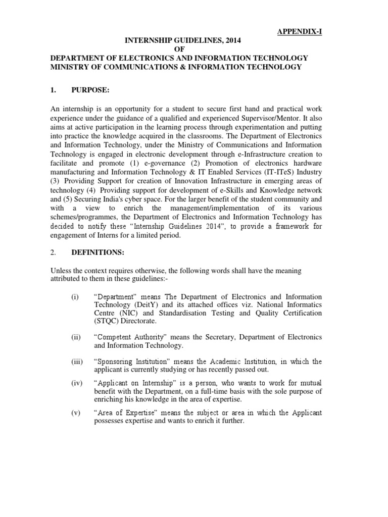 Internship Guidlines 2014 | PDF | Internship | Job Hunting