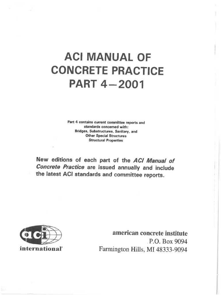 Aci Manual of Concrete Part-4 - 350 | PDF