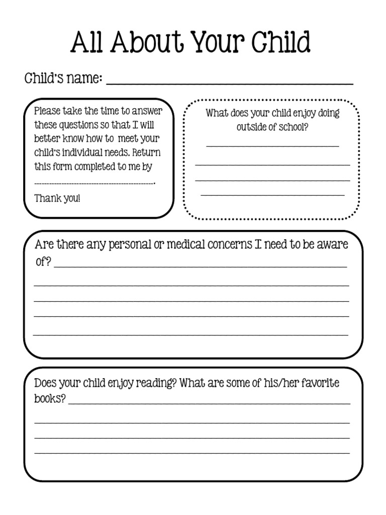 Parent Insight Form | PDF