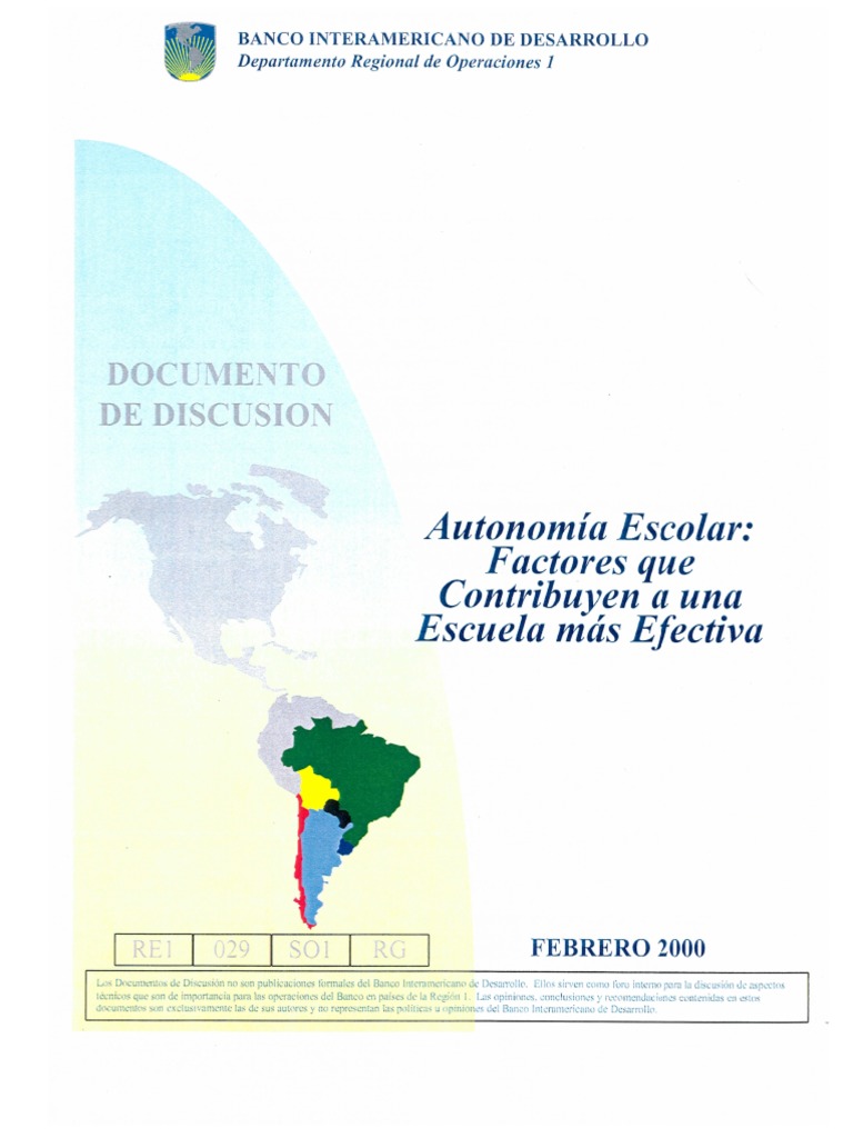 Autonomía Escolar - Factores Que Contribuyen A Una Escuela Más Efectiva ...