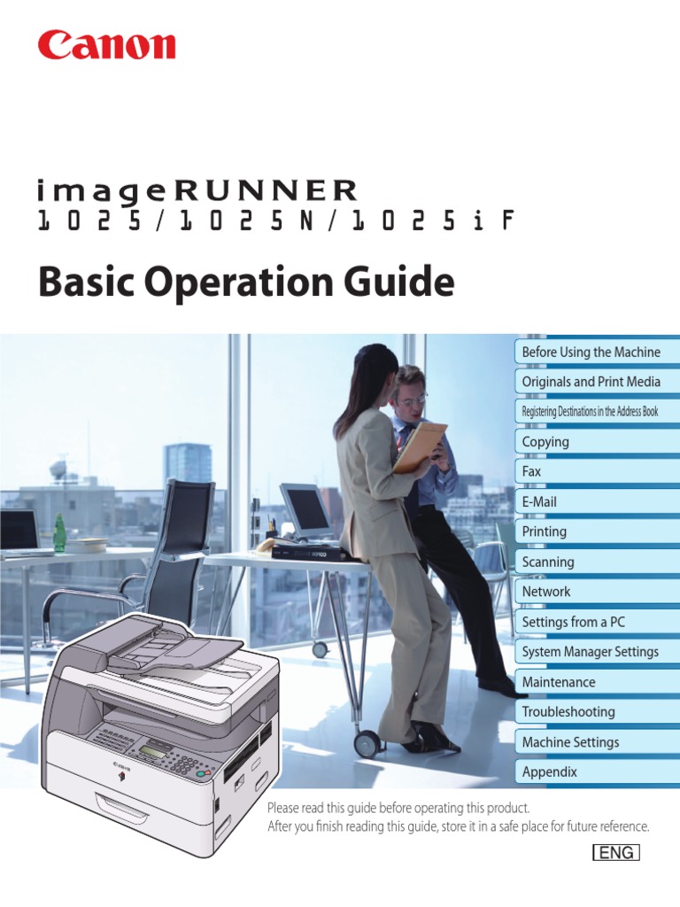 IR1025 Series Basic Op Guide | PDF | Image Scanner | Electromagnetic ...