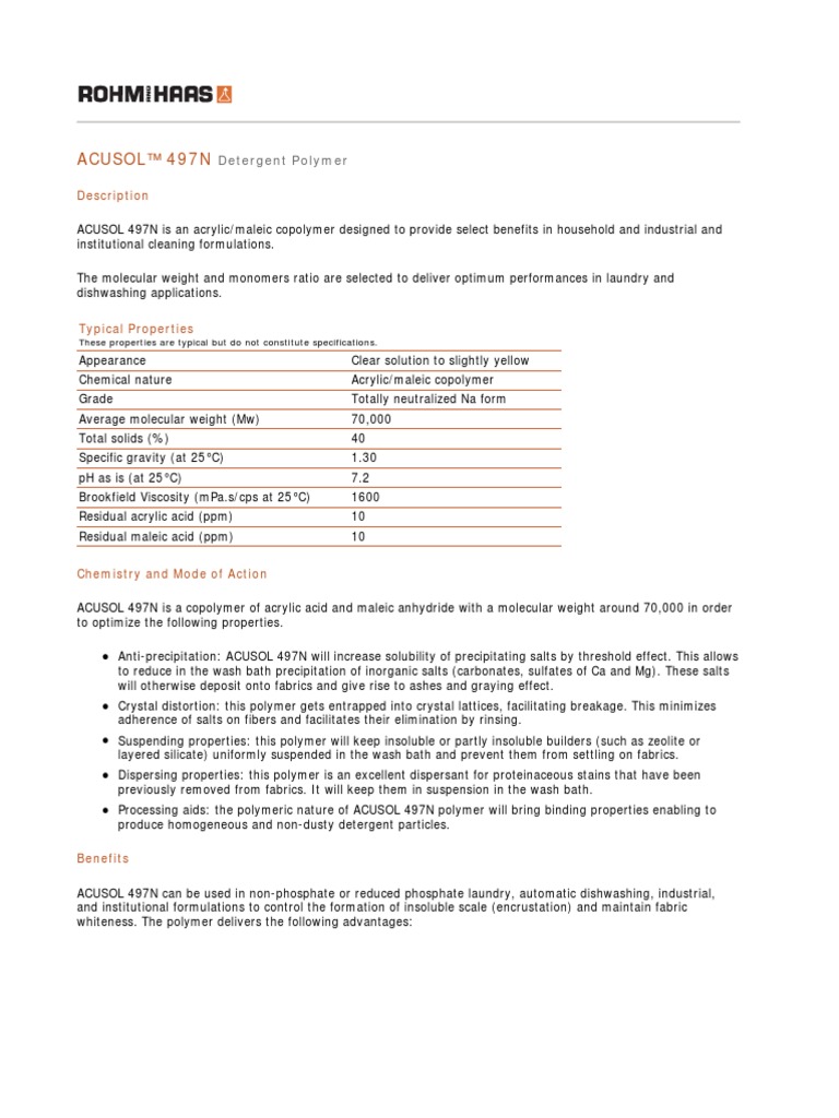 acusol_497n | Polymers | Copolymer