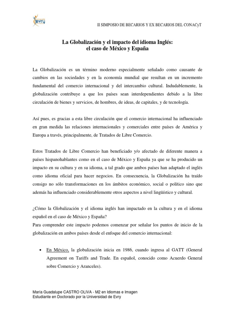 Maria Guadalupe Castro Oliva PDF | PDF | México | Comercio