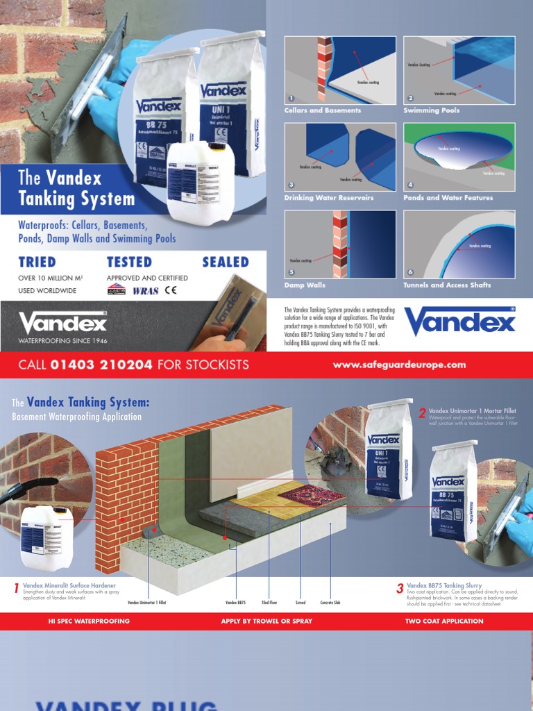Vandex Tanking System Vandex Tanking System: The The | PDF | Home & Garden