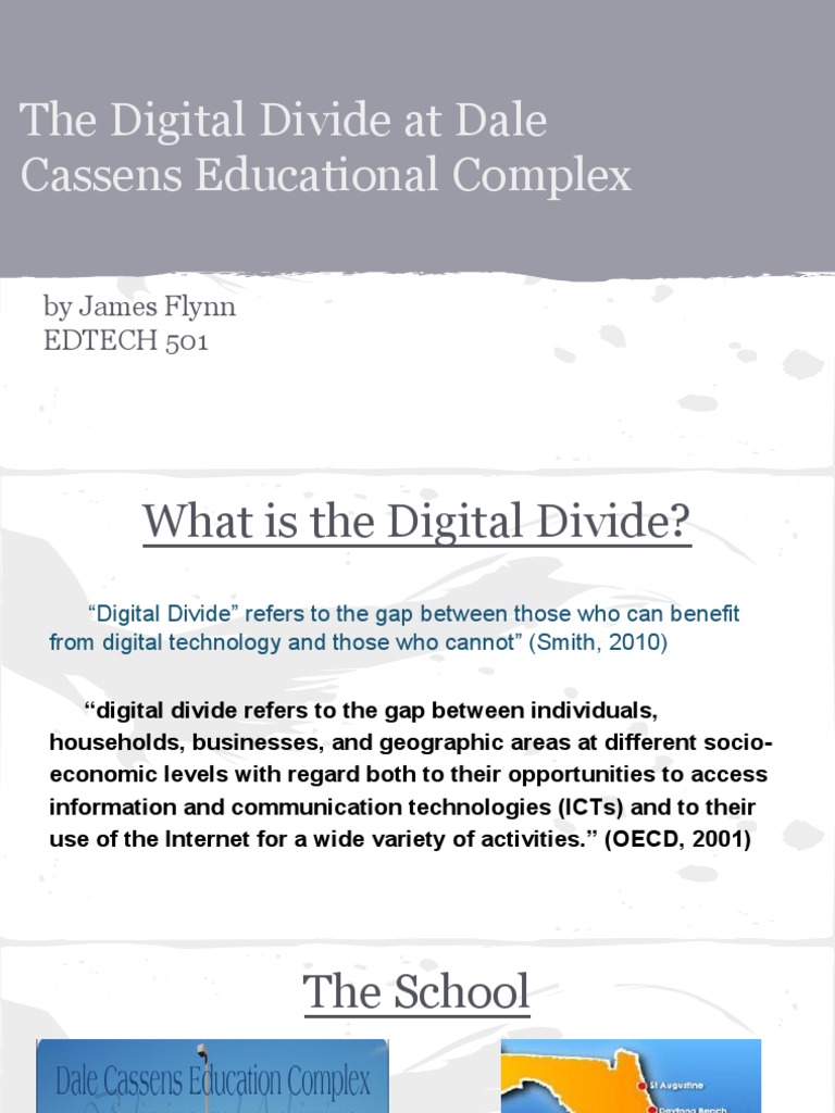 Digital Divide Presentation | PDF | Educational Technology | Computing