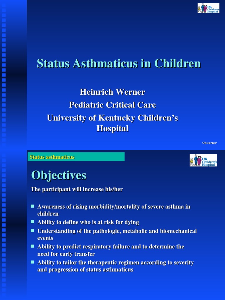 Status Asthmaticus in Children | PDF | Asthma | Pulmonology