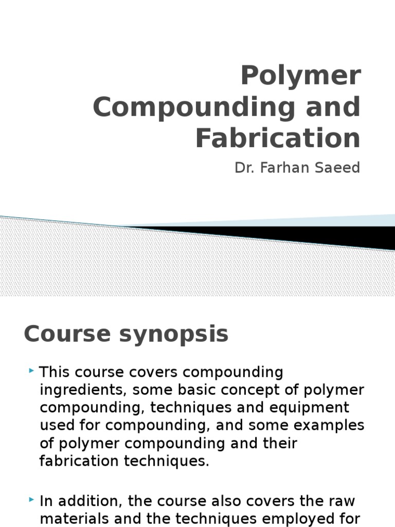 Polymer Compounding Techniques Overview | PDF | Polymers | Plastic