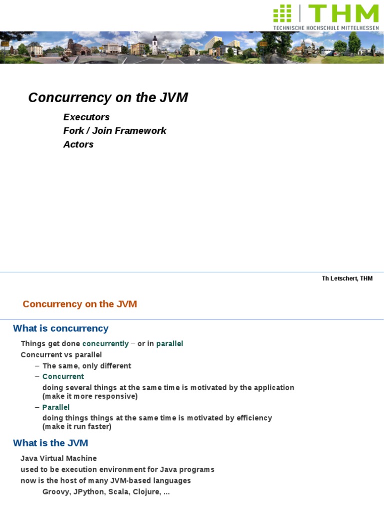 Concurrency On The Jvm Pdf Thread Computing Computing Infrastructure