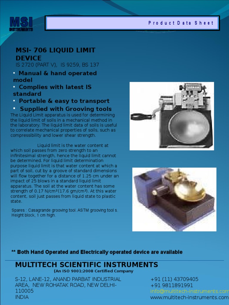 Liquid Limit Test | PDF | Materials | Mechanical Engineering