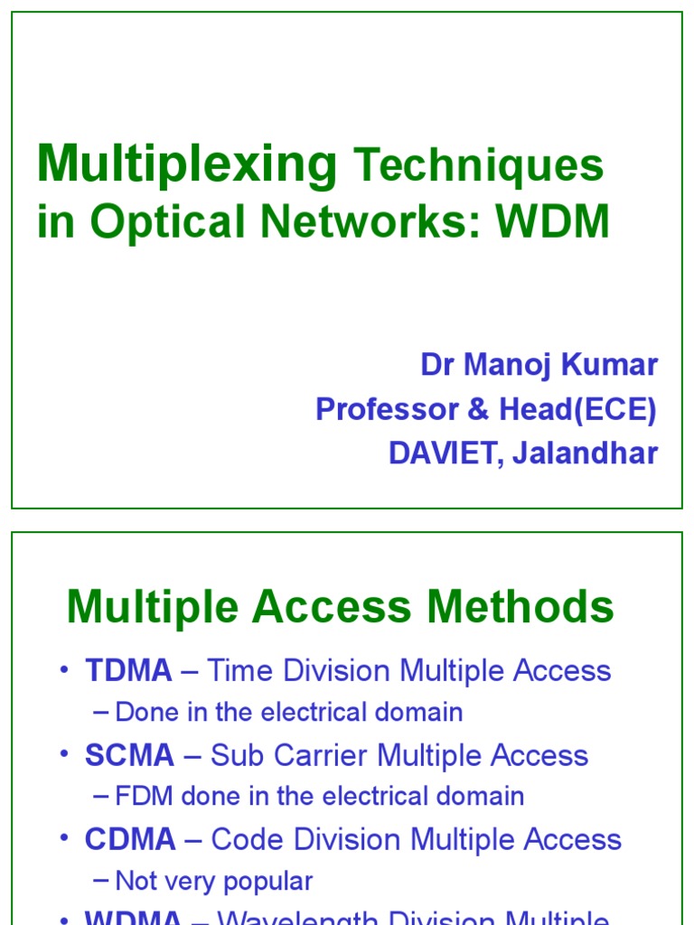 Multi Channel Systems | PDF | Wavelength Division Multiplexing ...