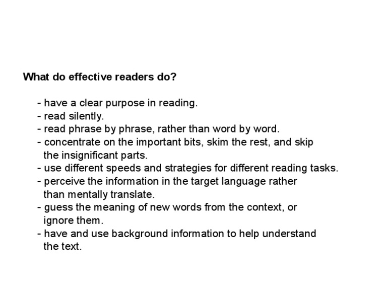 Effective Reading Strategies Guide | PDF