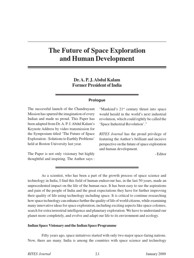 A.P.J.Abdul Kalam | PDF | Interplanetary Spaceflight | Outer Space