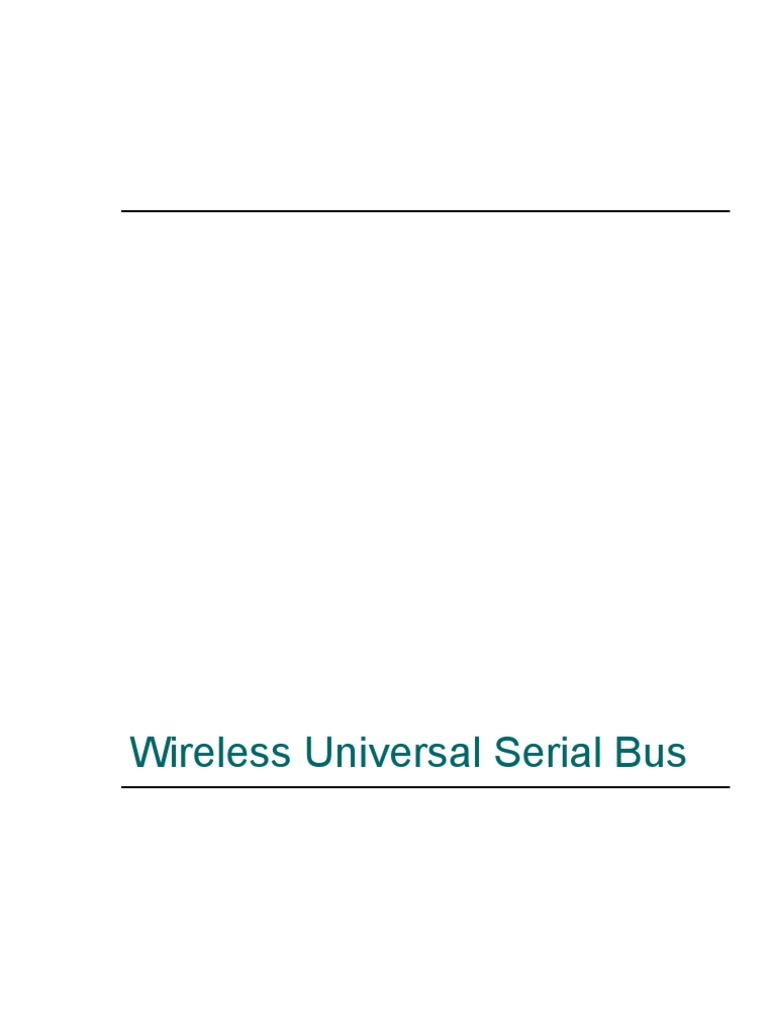 Wireless USB Technology Overview | PDF | Ultra Wideband | Usb