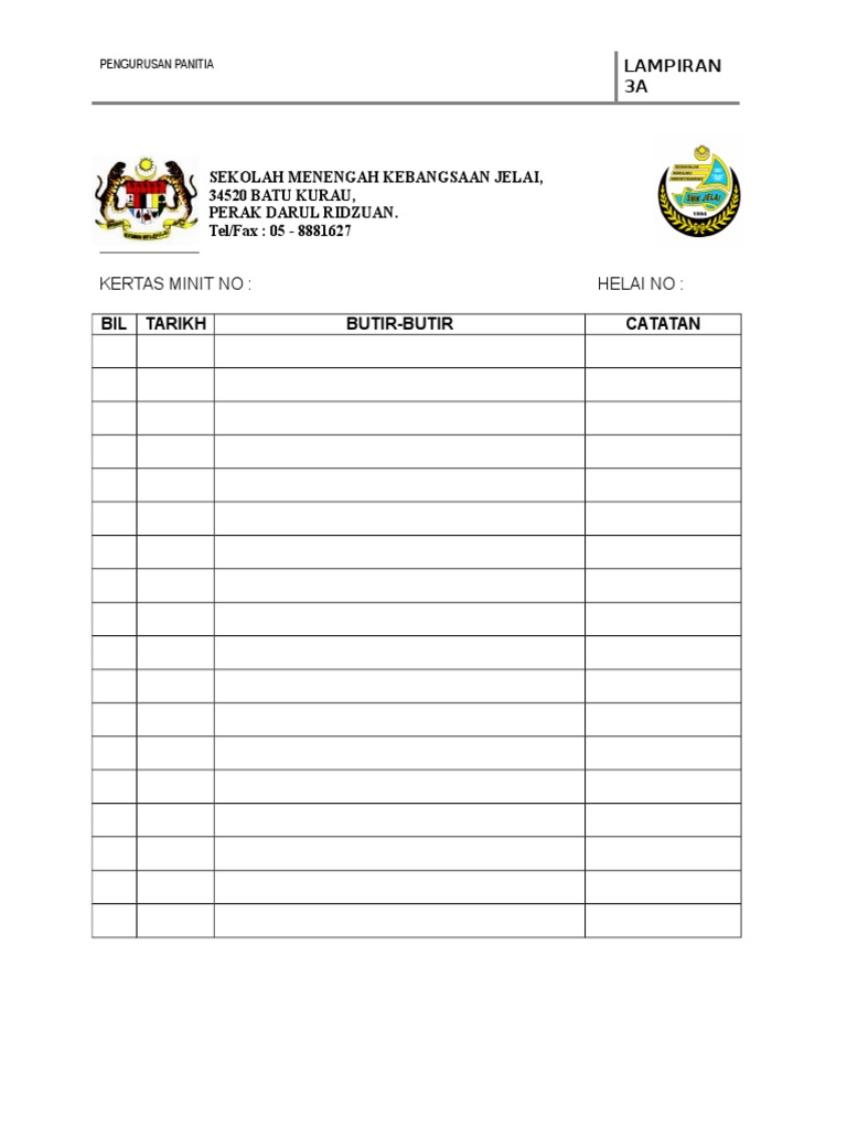 Contoh Kertas Minit | PDF