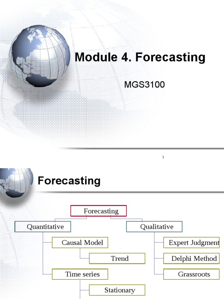 Methods of Forecasting in A Manufacturing Company | PDF | Forecasting ...