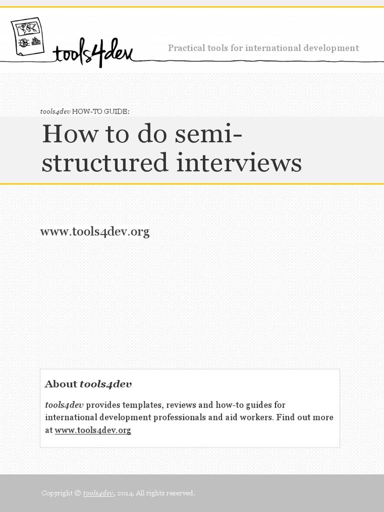 Semi Structured Interview | PDF | Interview | Program Evaluation