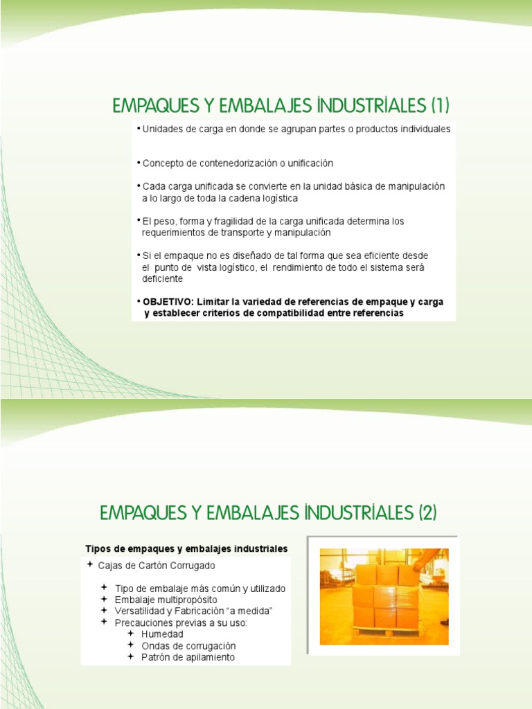 Tipos de empaques y embalajes industriales y su relación con la ...