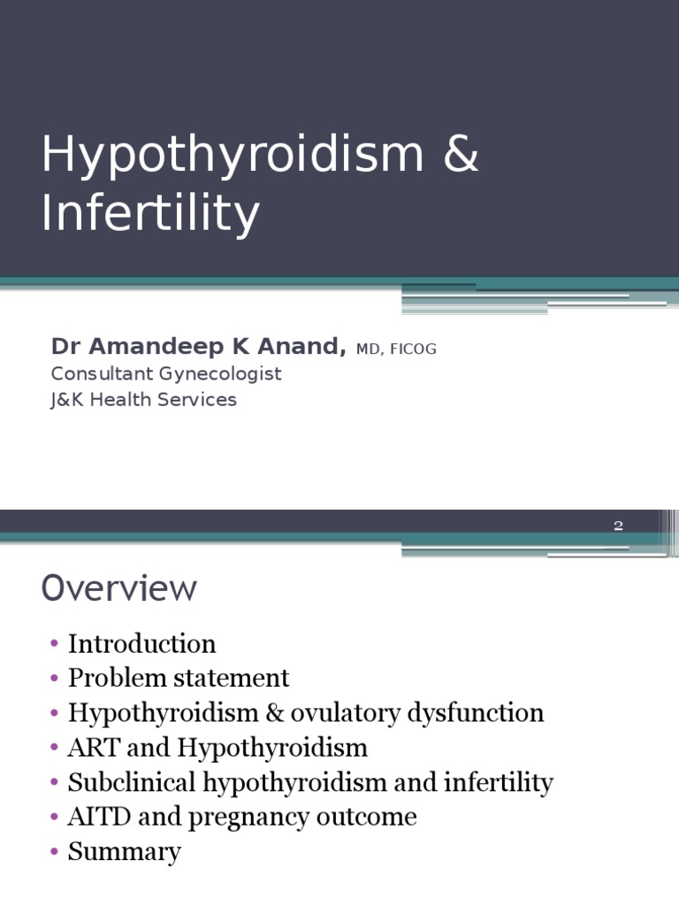 Hypothyroidism and Infertility | PDF | Hypothyroidism | Infertility