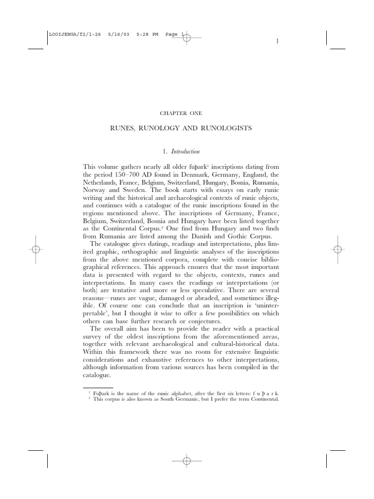 LOOIJENGA Texts and Contexts of The Oldest Runic Inscriptions 2003 ...