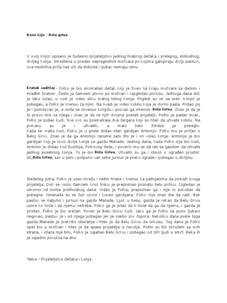 Rene Gijo Bela Griva | PDF