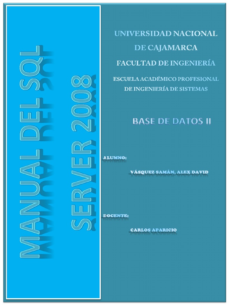 Manual SQL Server 2008 | PDF | Servidor SQL de Microsoft | Tabla (base de datos)