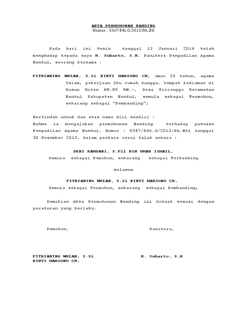 Akta Banding | PDF