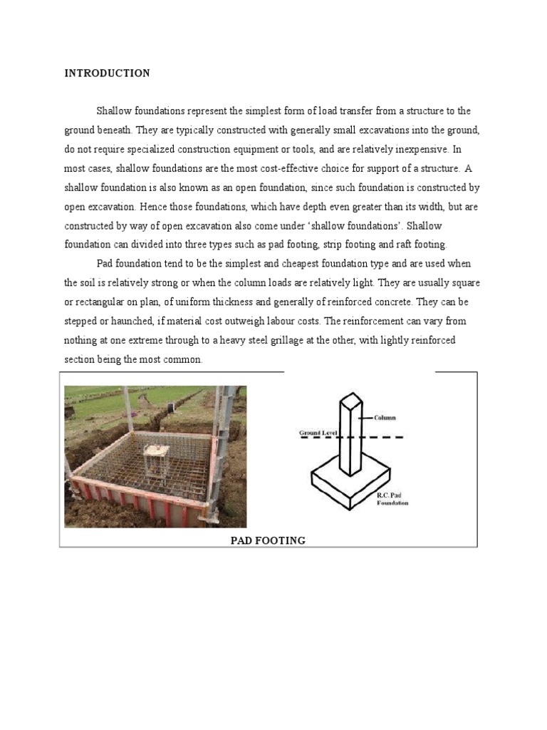 Shallow Foundation | PDF | Foundation (Engineering) | Concrete