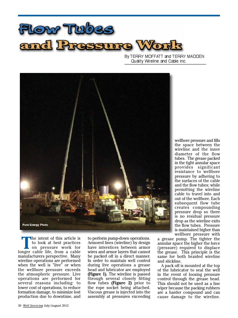 Flow Tube and Pressure Work | PDF | Cable | Wire