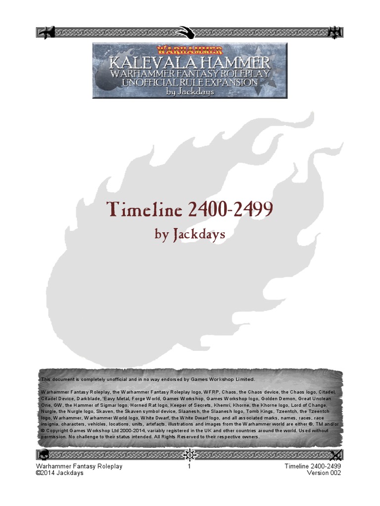 Warhammer Timeline 2400-2499 | PDF | Fantasy Worlds | Fantasy