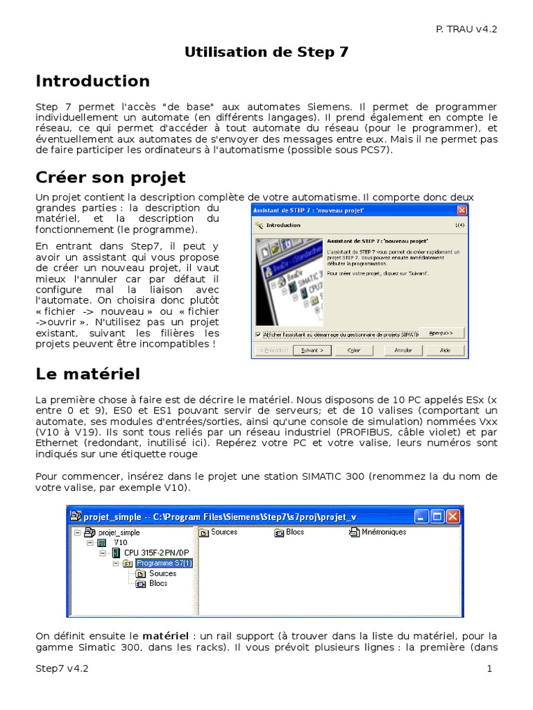 Automatisme TP Step7 | PDF | Programme informatique | Programmation