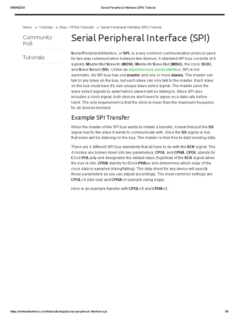 SPI Communication Protocol Explained | PDF | Computer Data | Computing