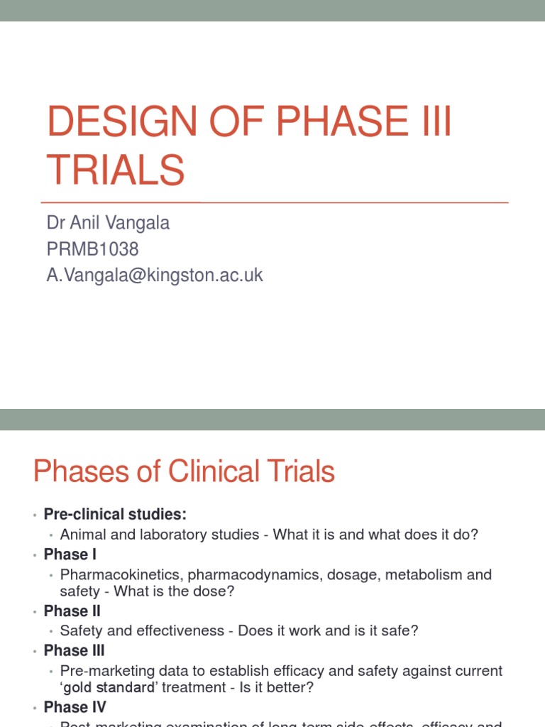 Phase III Clinical Trial Design Overview | PDF | Phases Of Clinical ...