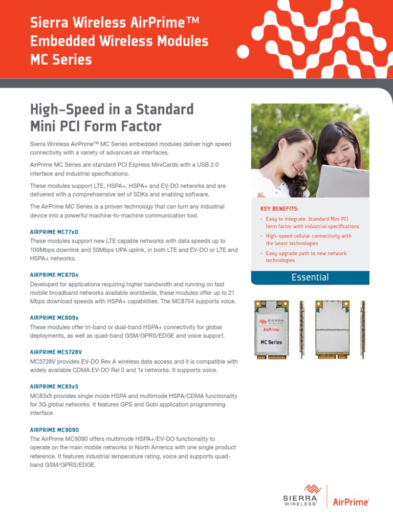 Sierra Wireless AirPrime MC Series Intelligent Embedded Modules | PDF ...