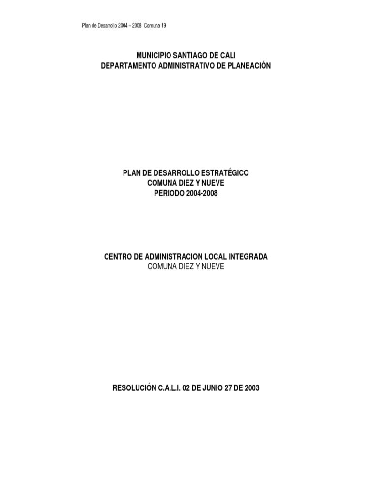 Comuna 19 Cali | PDF | Ciudad | Santiago