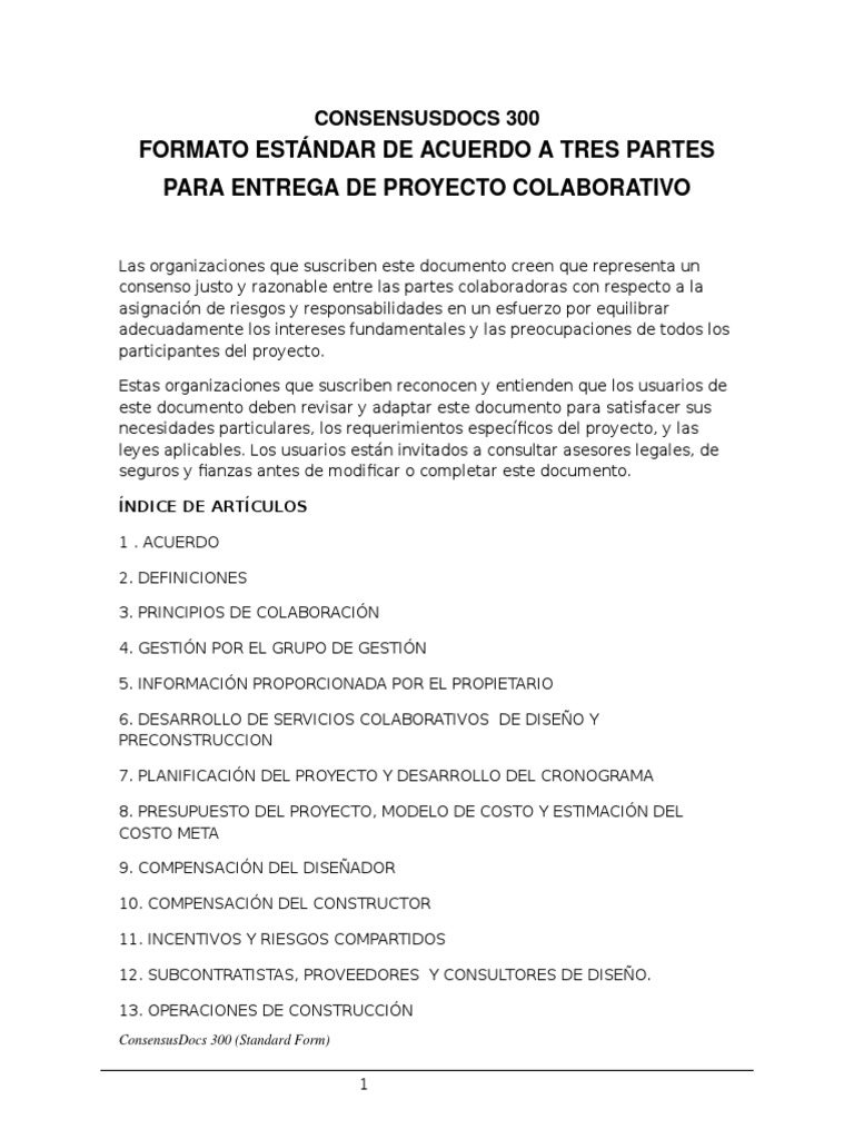 Acuerdo de Tres Partes | PDF | Calidad (comercial) | Diseño