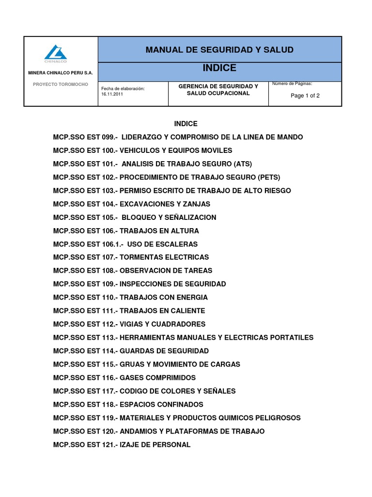 Manual de Seguridad y Salud | PDF | Licencia de conducir | Seguridad y ...