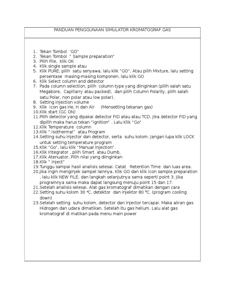 SOP GC Dan HPLC | PDF