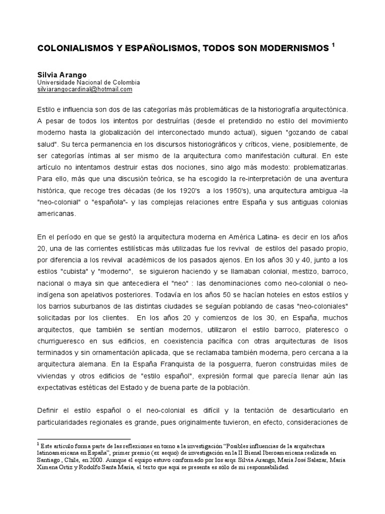 Silvia Arango PDF | PDF | Barroco | America latina