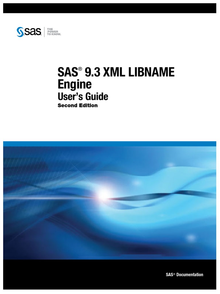 Sas User Guide For XML | PDF | Xml | Xml Schema