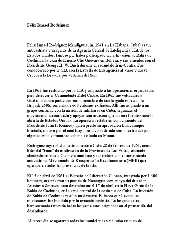 Félix Ismael Rodríguez | Descargar gratis PDF | Seguridad nacional ...