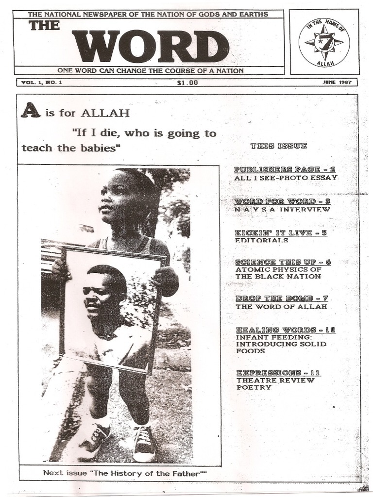 The Word Vol. 1 No. 1 | PDF